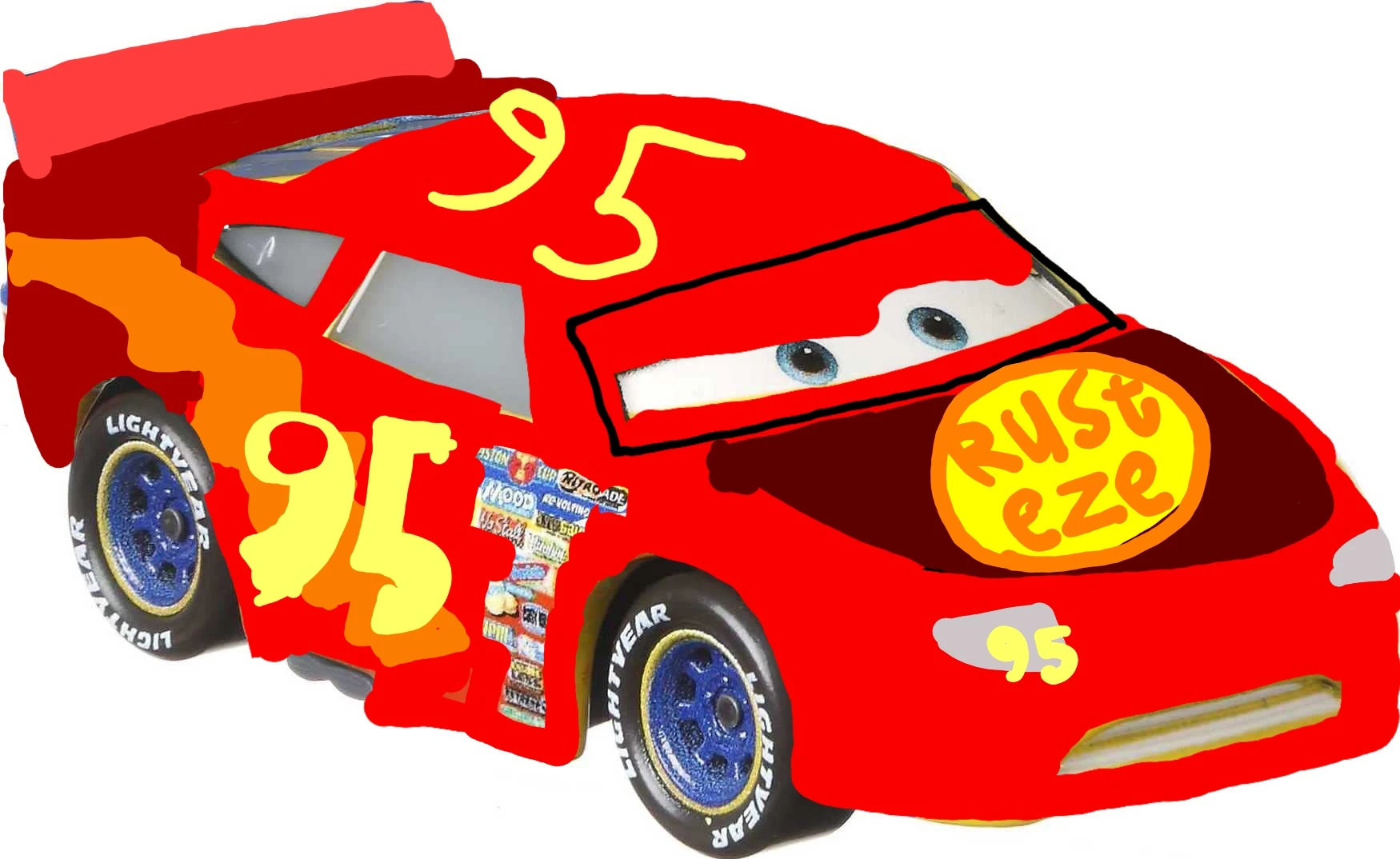 My universe's former RustEze racer before McQueen | Fandom