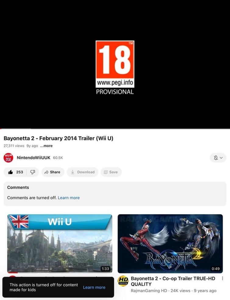 Every 12, 16 and 18 rated video game trailers got marked for kids | Fandom