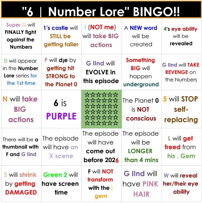 "6 | Number Lore" BINGO!! | Fandom