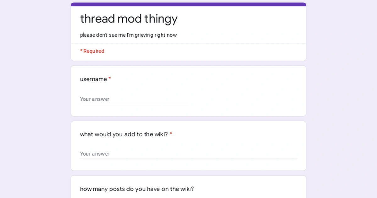 Thread Mod Application Reminder | Fandom