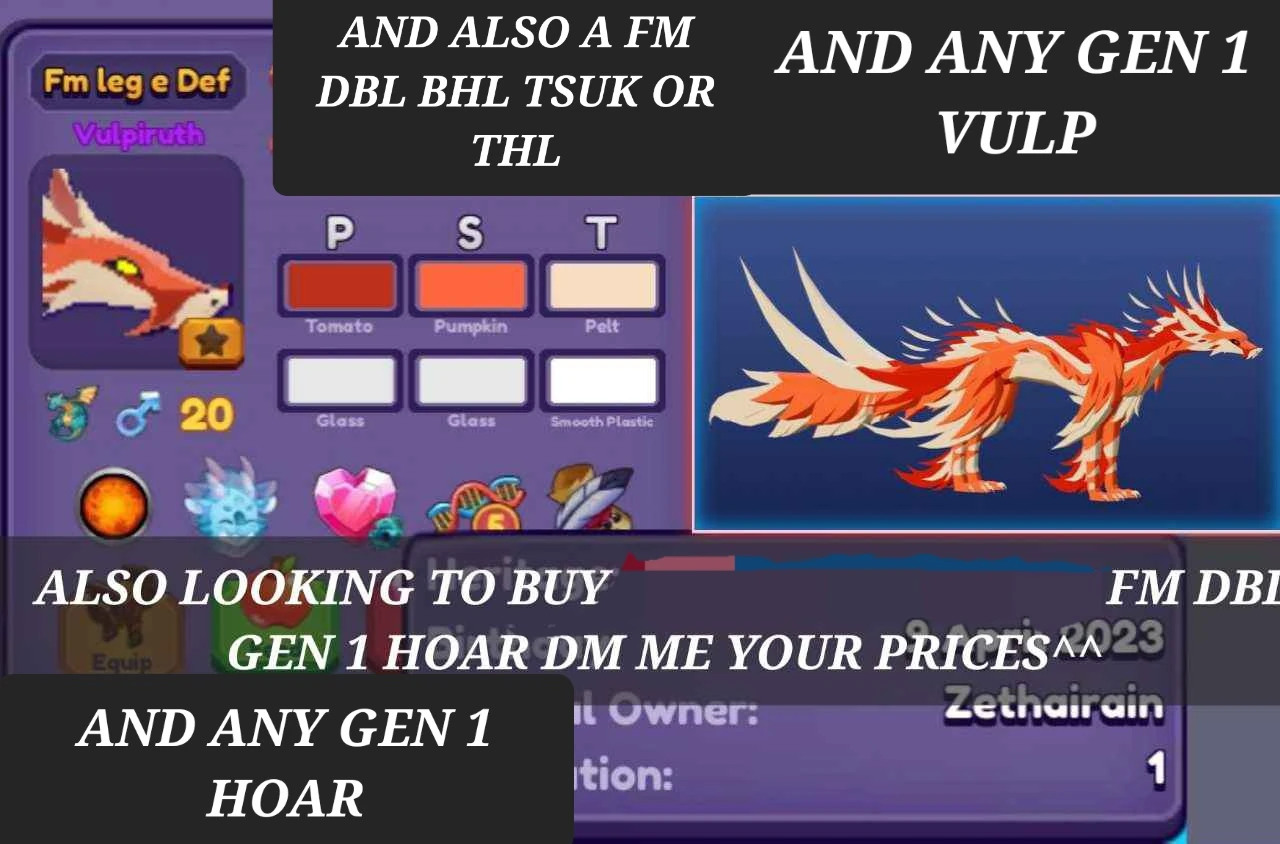 Lf Any Gen 1 Vulp And Fm Dbl Bhl/Thl tsuk (any gen), and Fm dbl Hoar Gen 1 Comment Your Prices ...