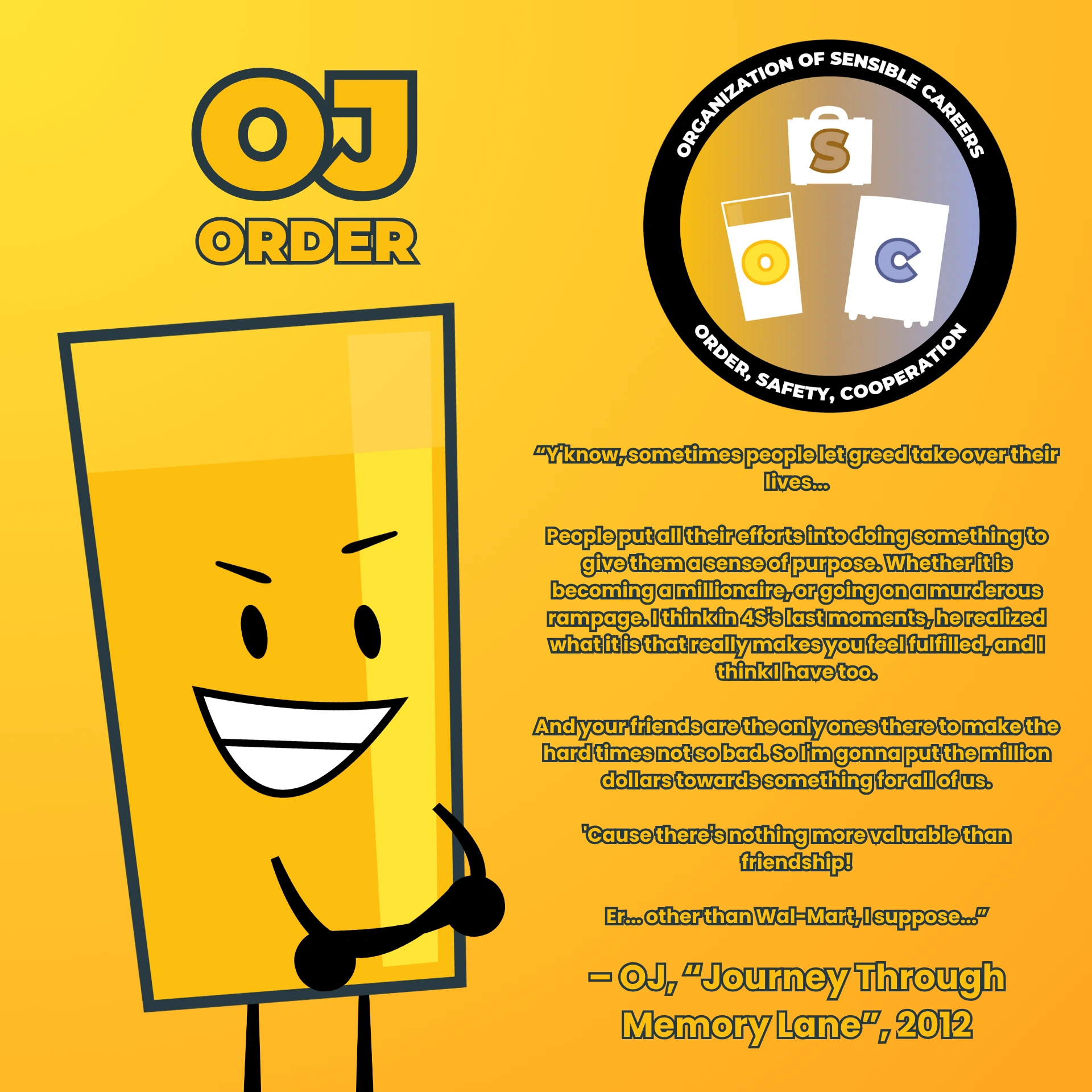 And now, all the leaders of the OSC (with OJ, Suitcase, and Cabby) (2/2 ...