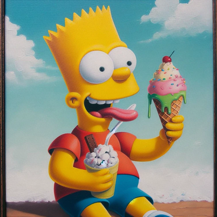Some AI Art of Bart Eating Ice Cream | Fandom