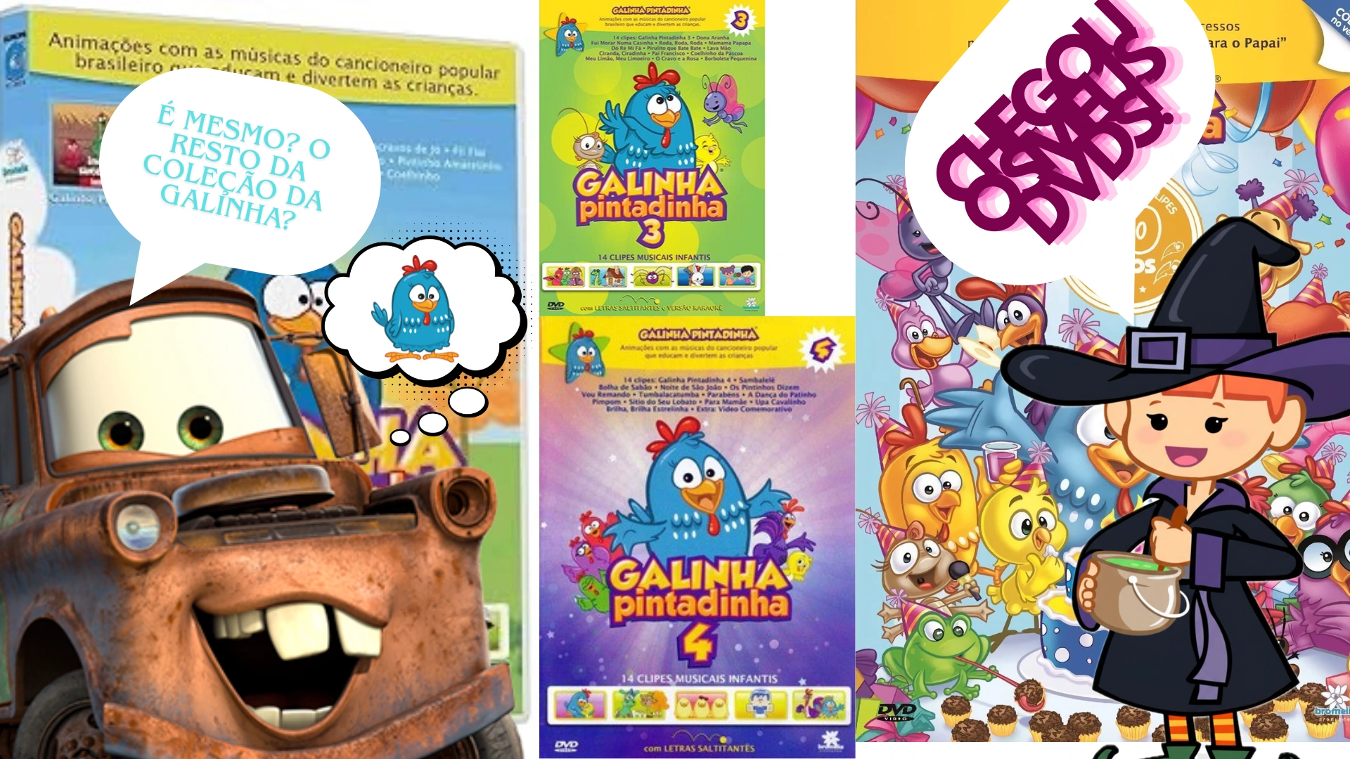 O resto da coleção de DVDs da Galinha Pintadinha chegará na Quarta ...