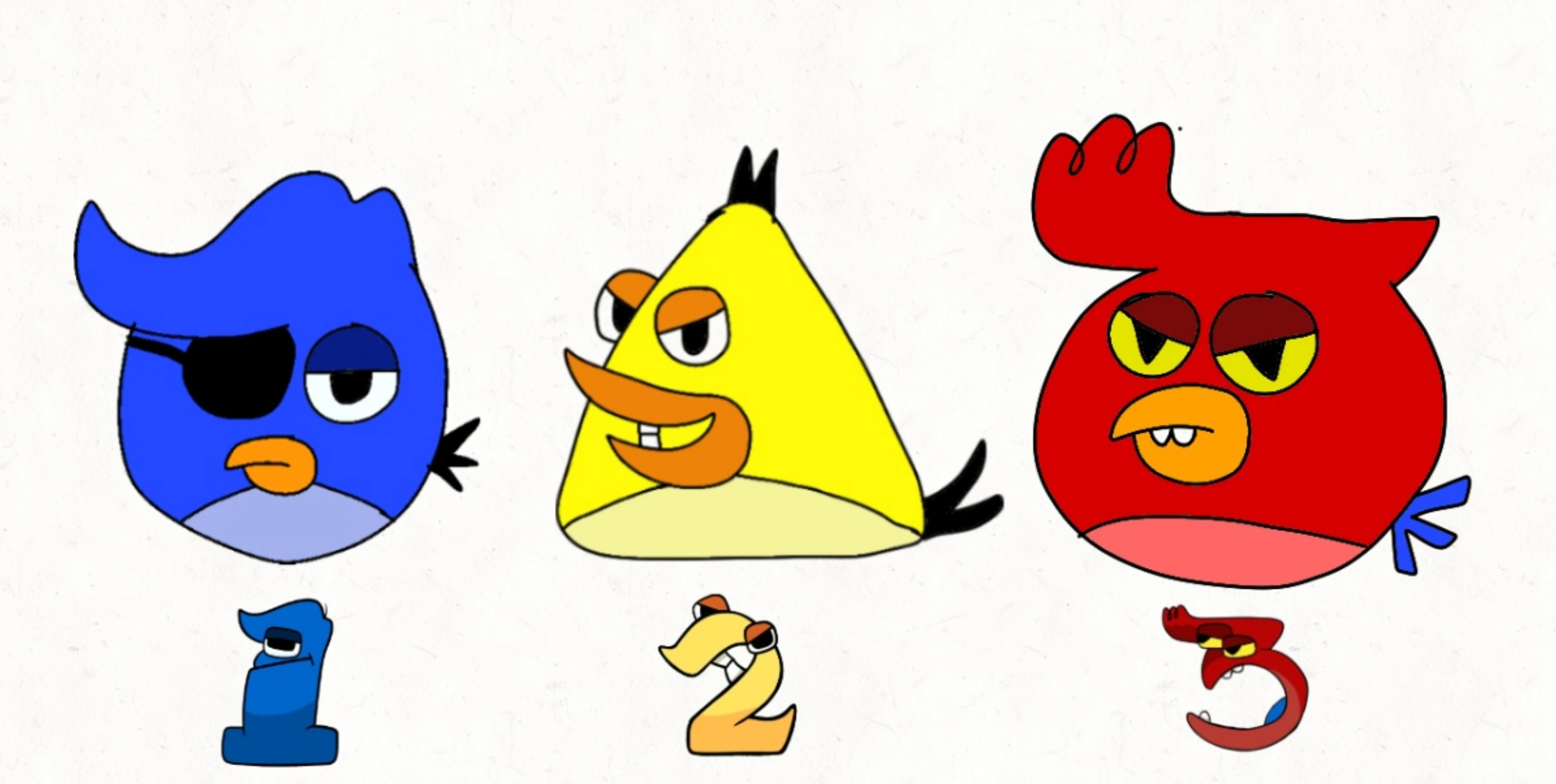 Number lore 1-3 in angry birds style | Fandom