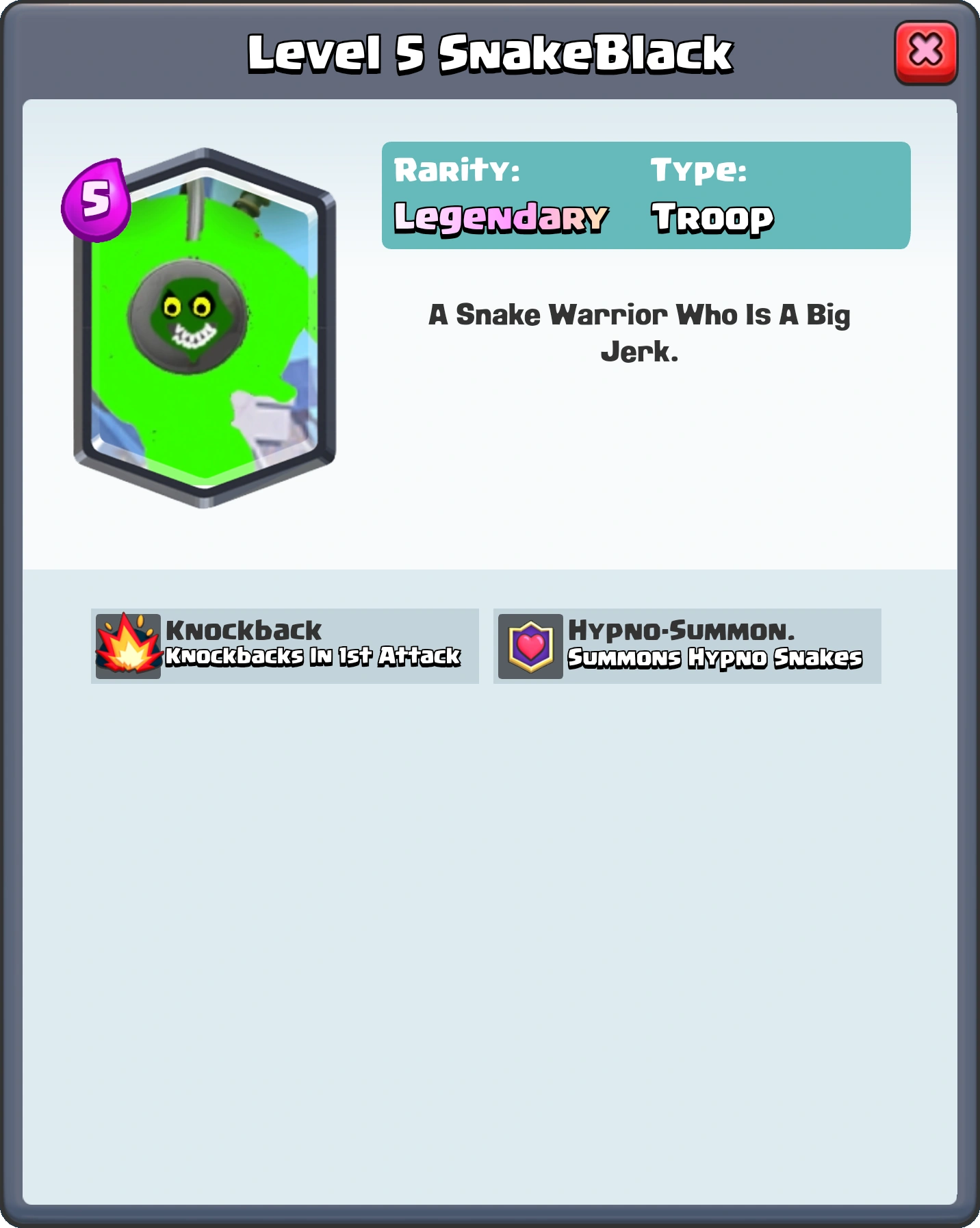 Reworked Cards for Snakeblack and Hypno Snakes. | Fandom