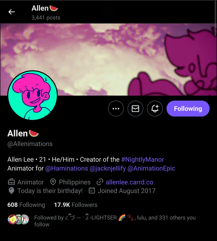 Happy birthday to Allen Lee (Allenimations)! | Fandom