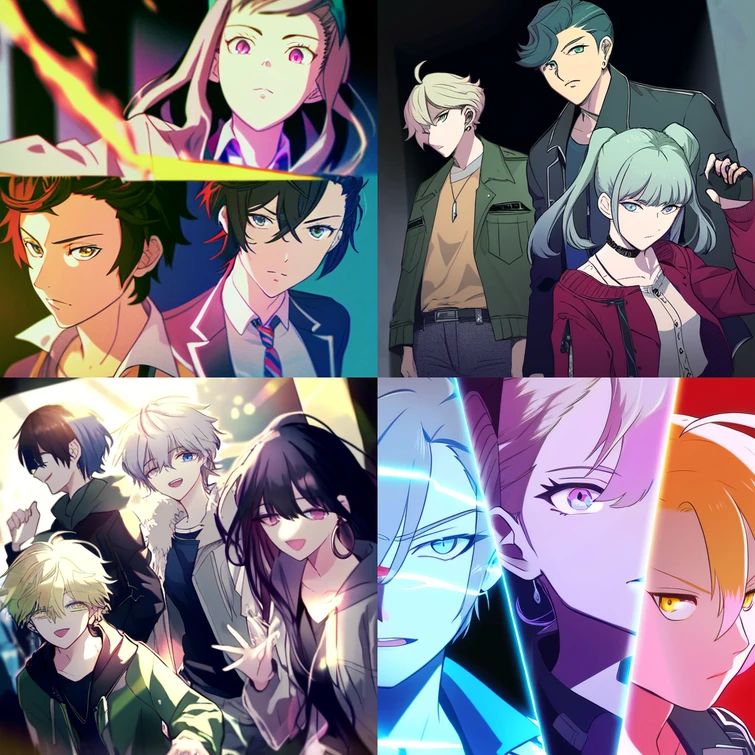 Art done by a Ai of Miku, An, Toya, Rin, Len, Kaito and Akito | Fandom