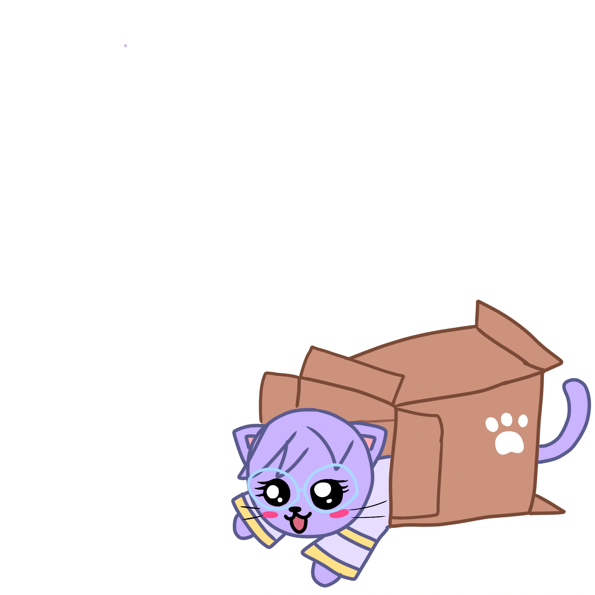 Purple cat in the box | Fandom