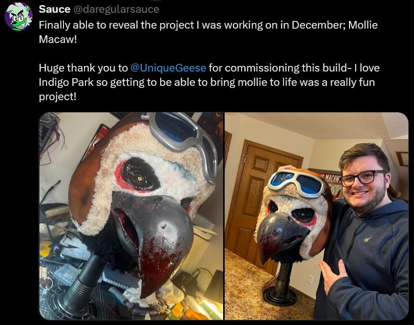 Mollie Macaw Animatronic Head?! | Fandom