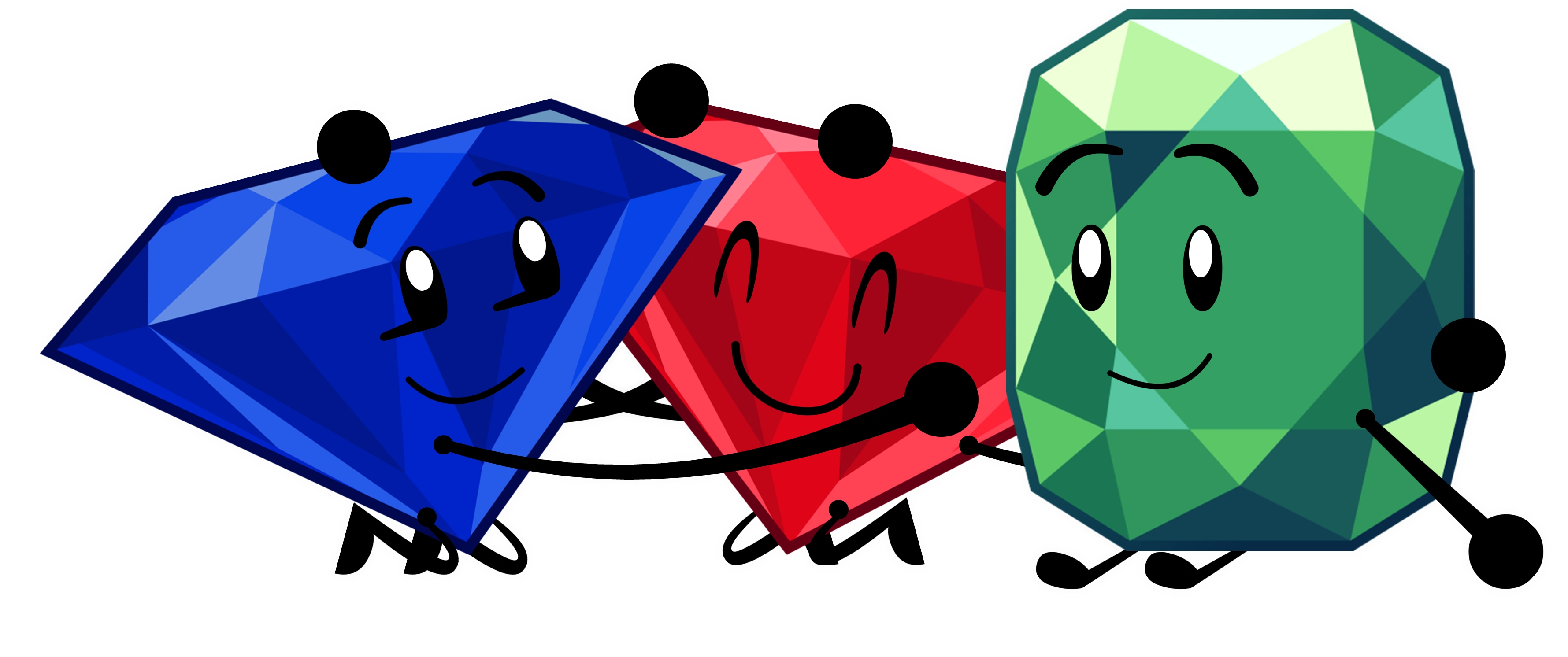 Did you know that in BFDI Star-Bling A.U., Ruby, Sapphire and Emerald ...