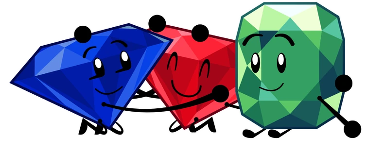 Did you know that in BFDI Star-Bling A.U., Ruby, Sapphire and Emerald used to be close sisters ...