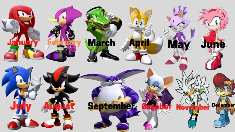 Your birth month is the Sonic character you get to hang out with for ...