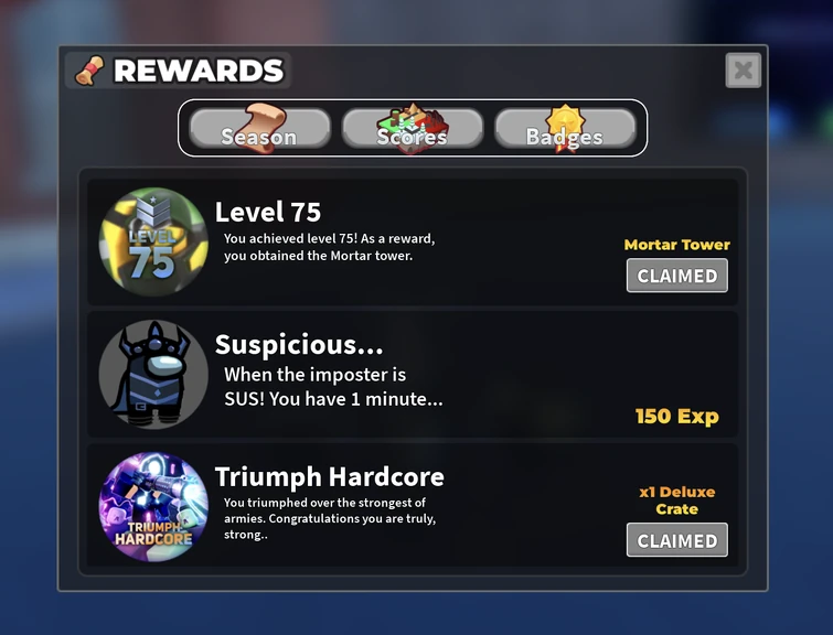 Check your rewards tab for unclaimed rewards, maybe a deluxe and ...