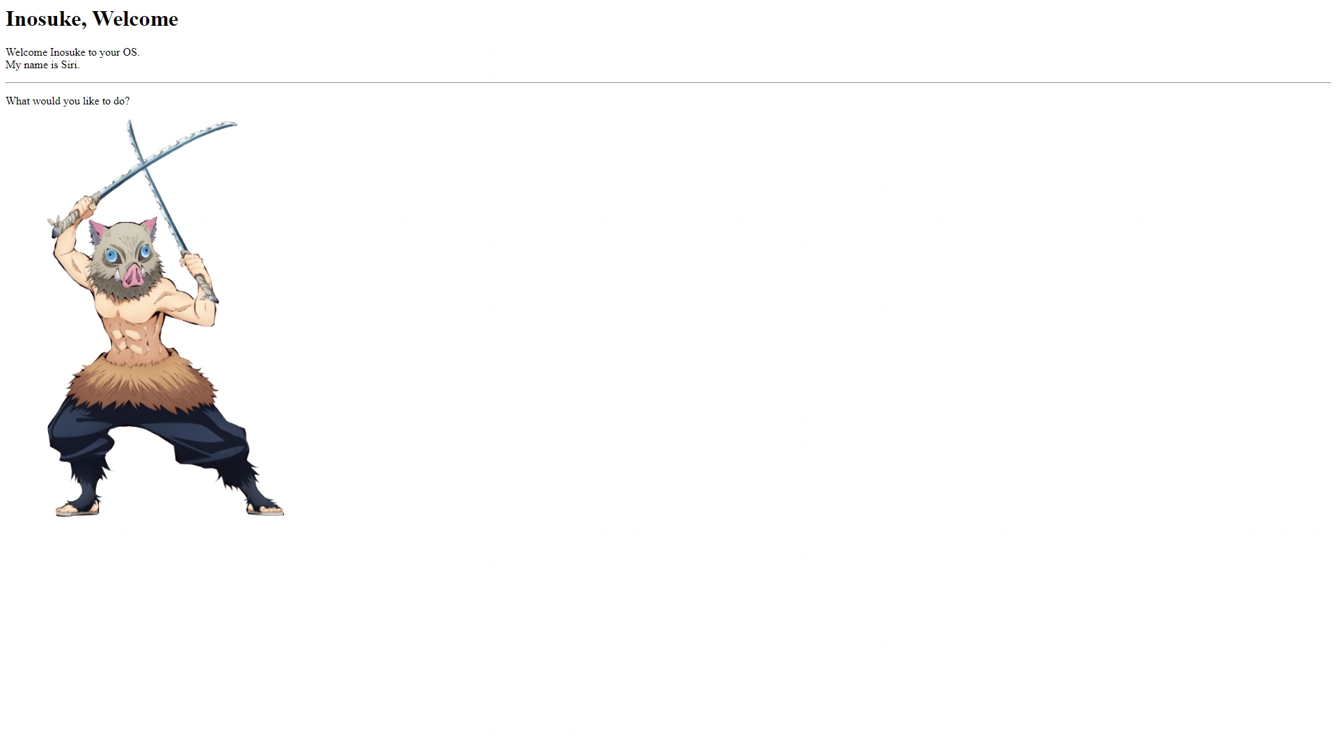 I made Inosuke a OS. | Fandom