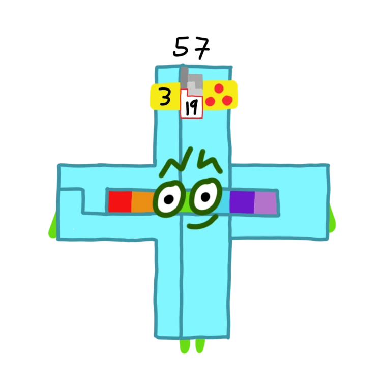My new development numberblock, Fifty-Seven | Fandom