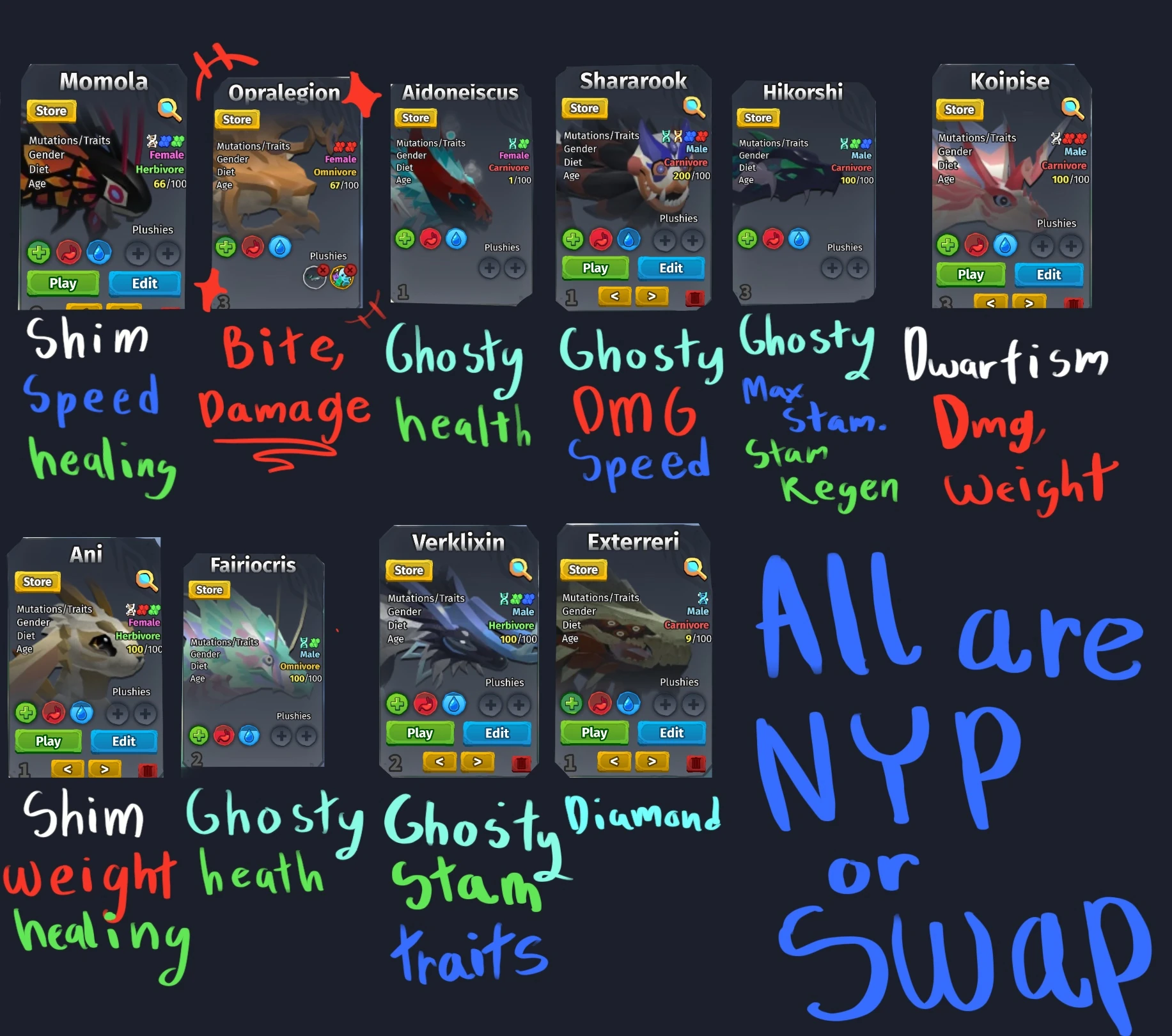 Updated mut collection | Fandom