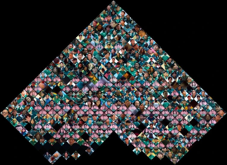 Season 1 Squid Game player grid but with their images | Fandom