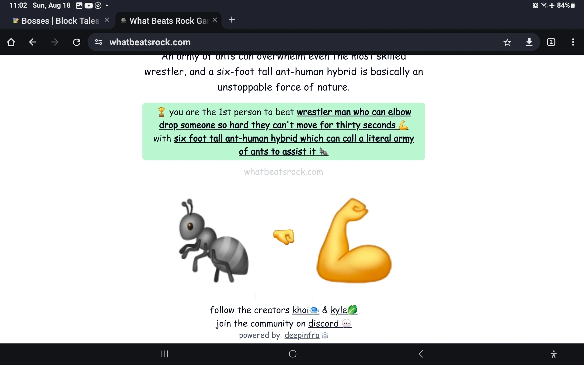 confirmed, supreme ant can beat noobador (real) | Fandom