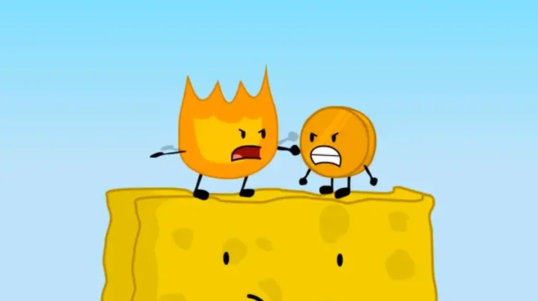 why does bfdi season 1 has the firey's candybar adventure assets 💀💀💀 ...