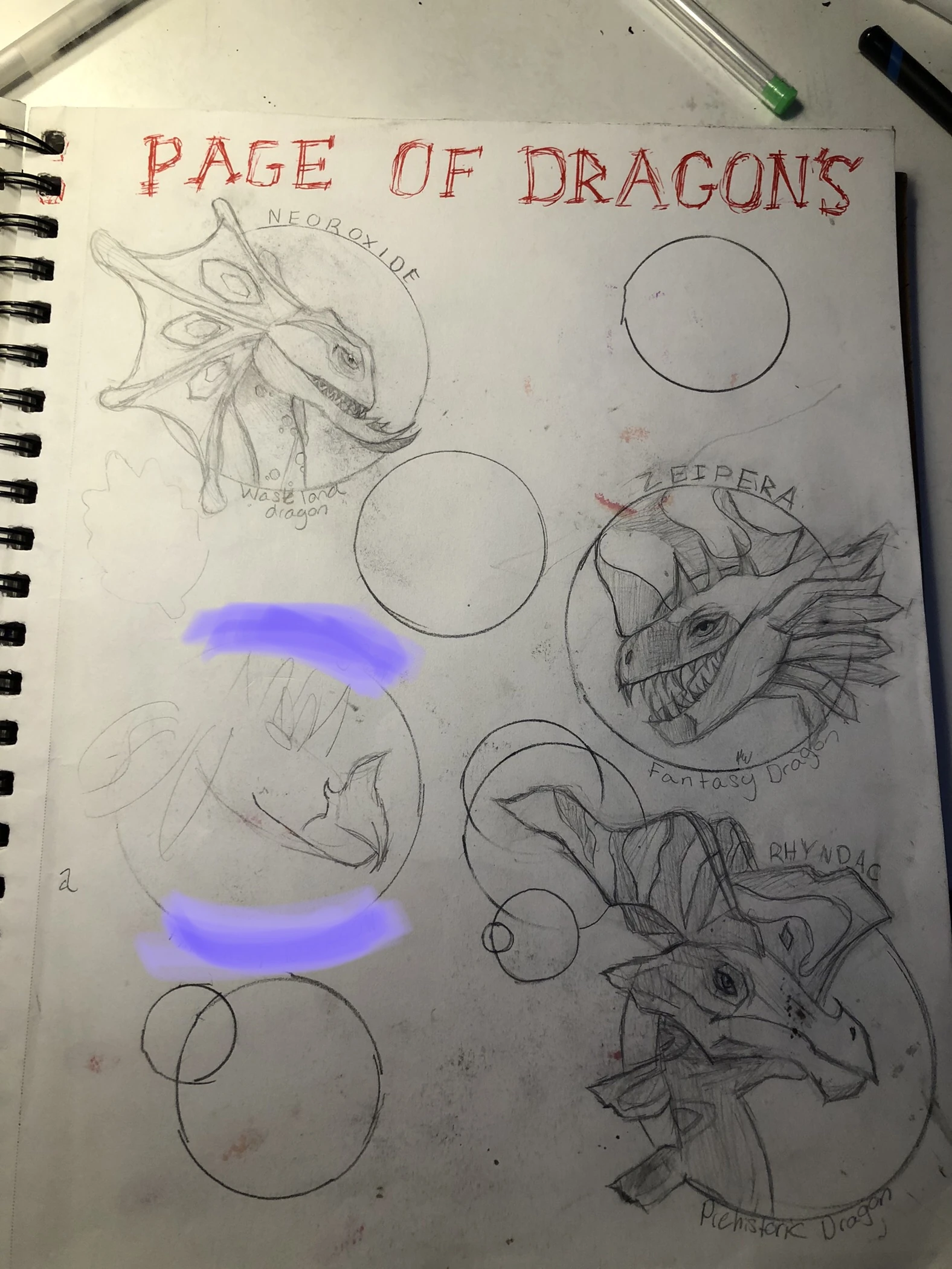 Flashback to the time I tried doing a “page of dragons” | Fandom