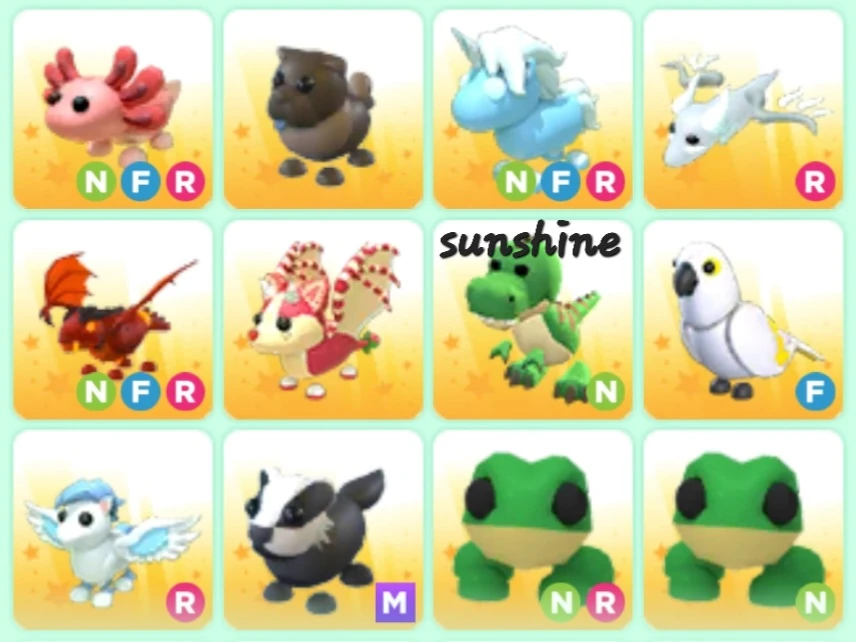 Trading, lf: neon winged tigers, neon scarecrow horses, a nfr harp seal ...