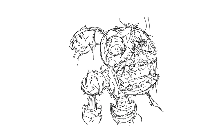 ruined endo fredbear and brightened springtrap redrawn | Fandom