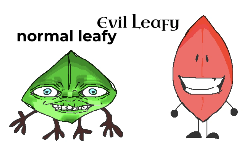 bfdi au but they all look like leafy on the left