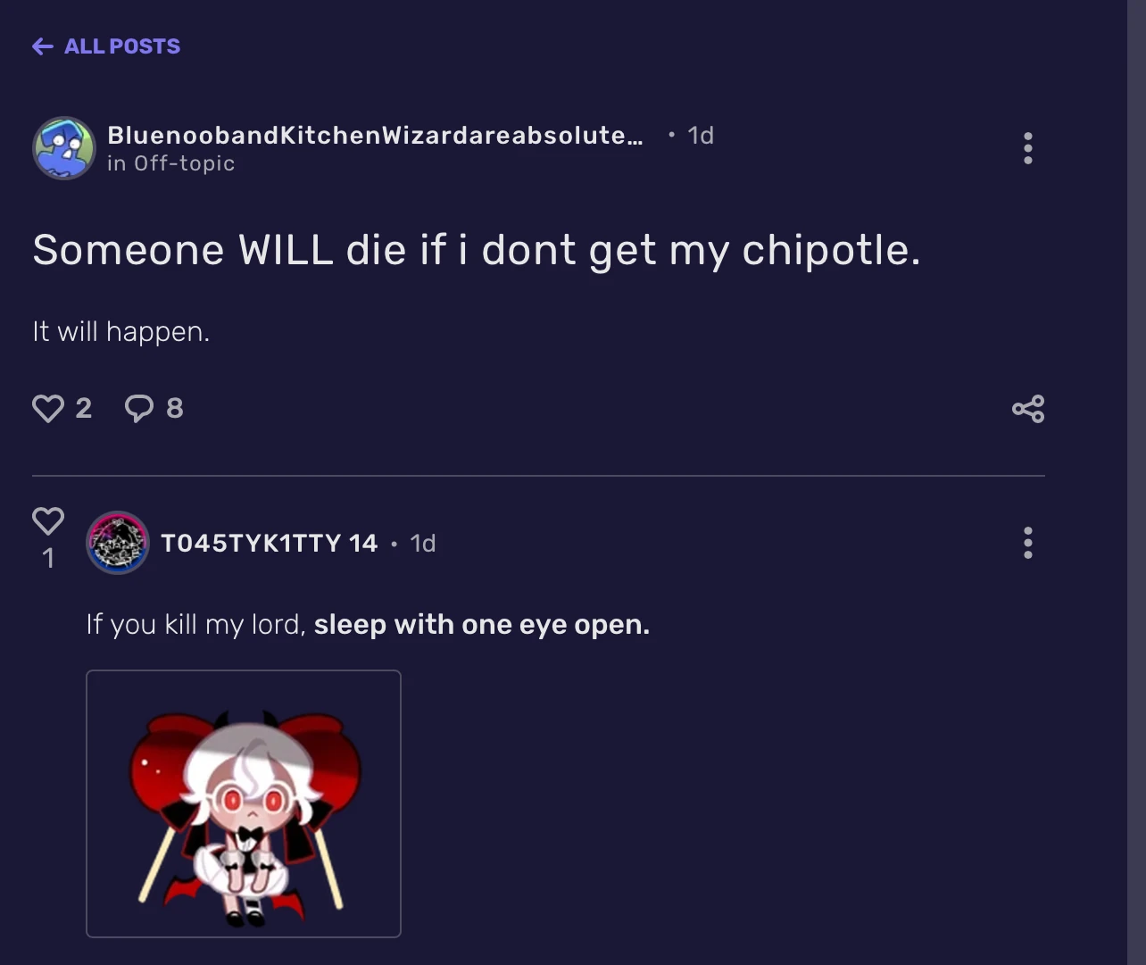 one question | Fandom