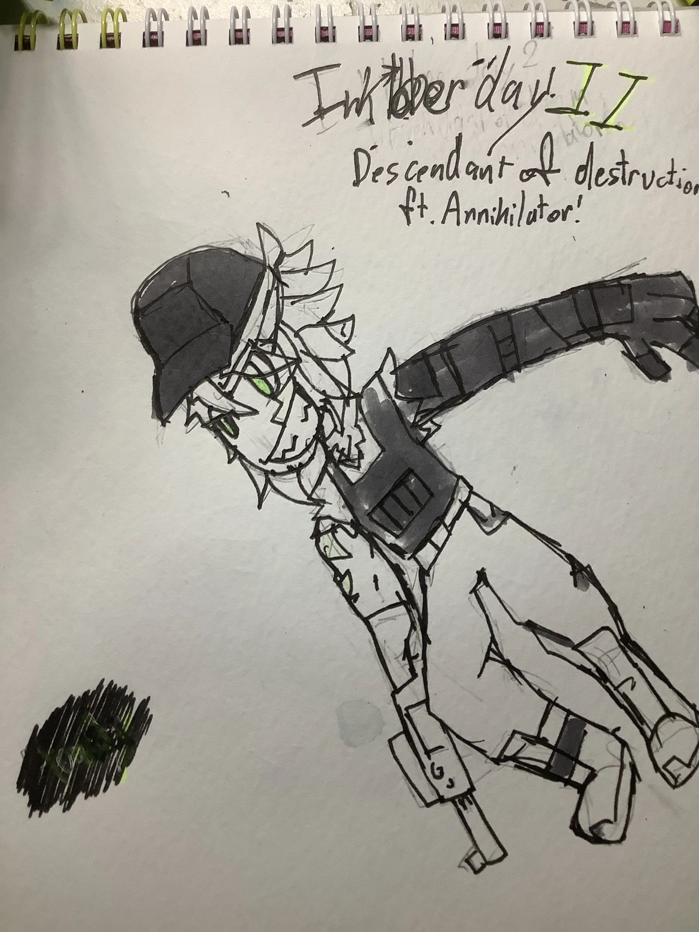 Inktober 2!! DESCENDANT OF DESTRUCTION DANCER OF DOOM!! | Fandom