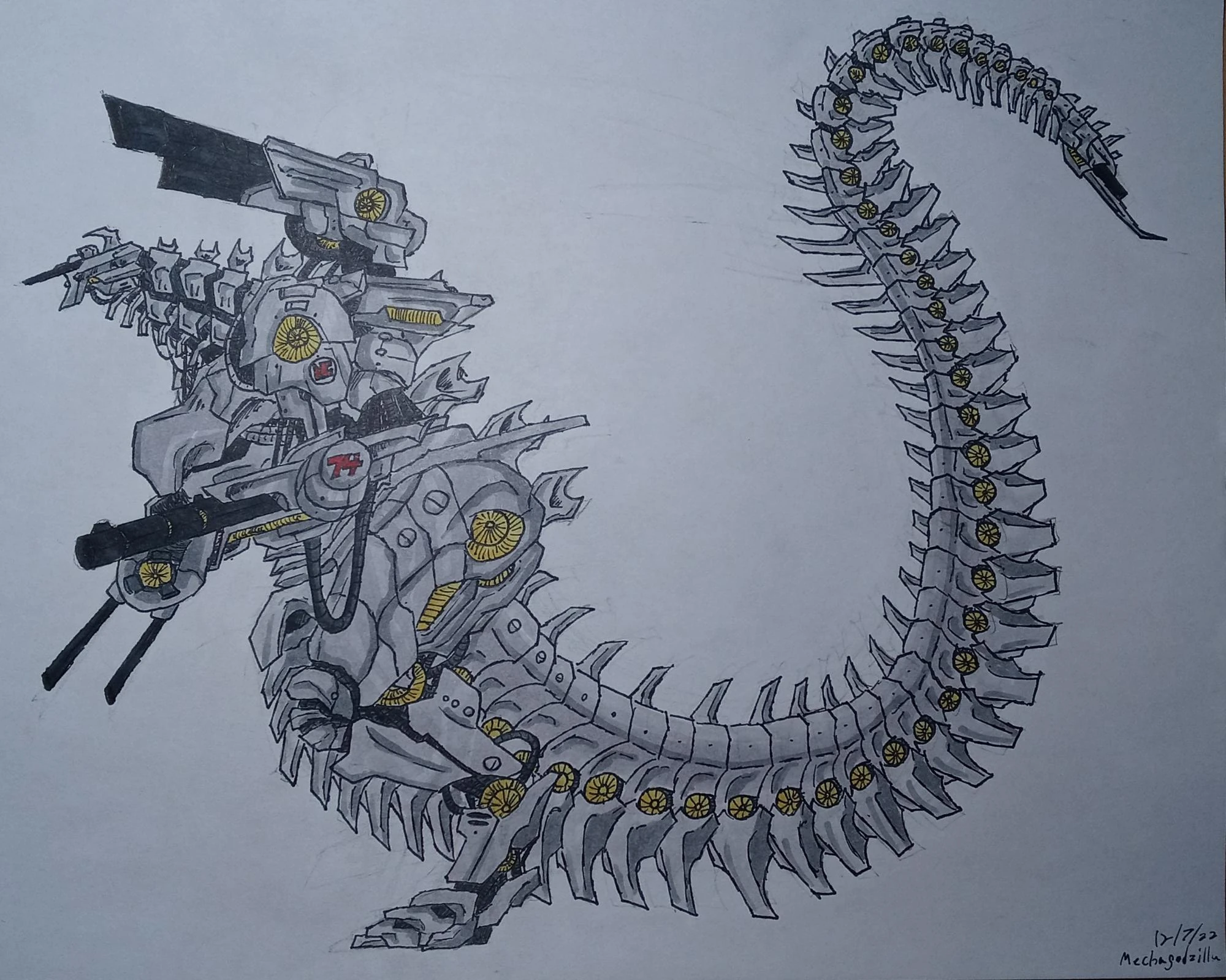 Mechagodzilla Reference Drawing Fandom