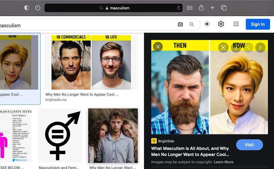 I googled "masculism" because I didn't know the actual definition of ...