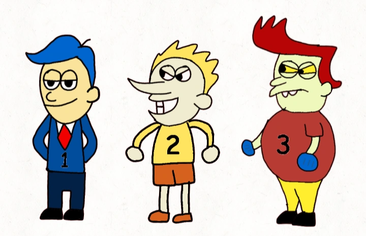 My humanized art of 1, 2 & 3 | Fandom