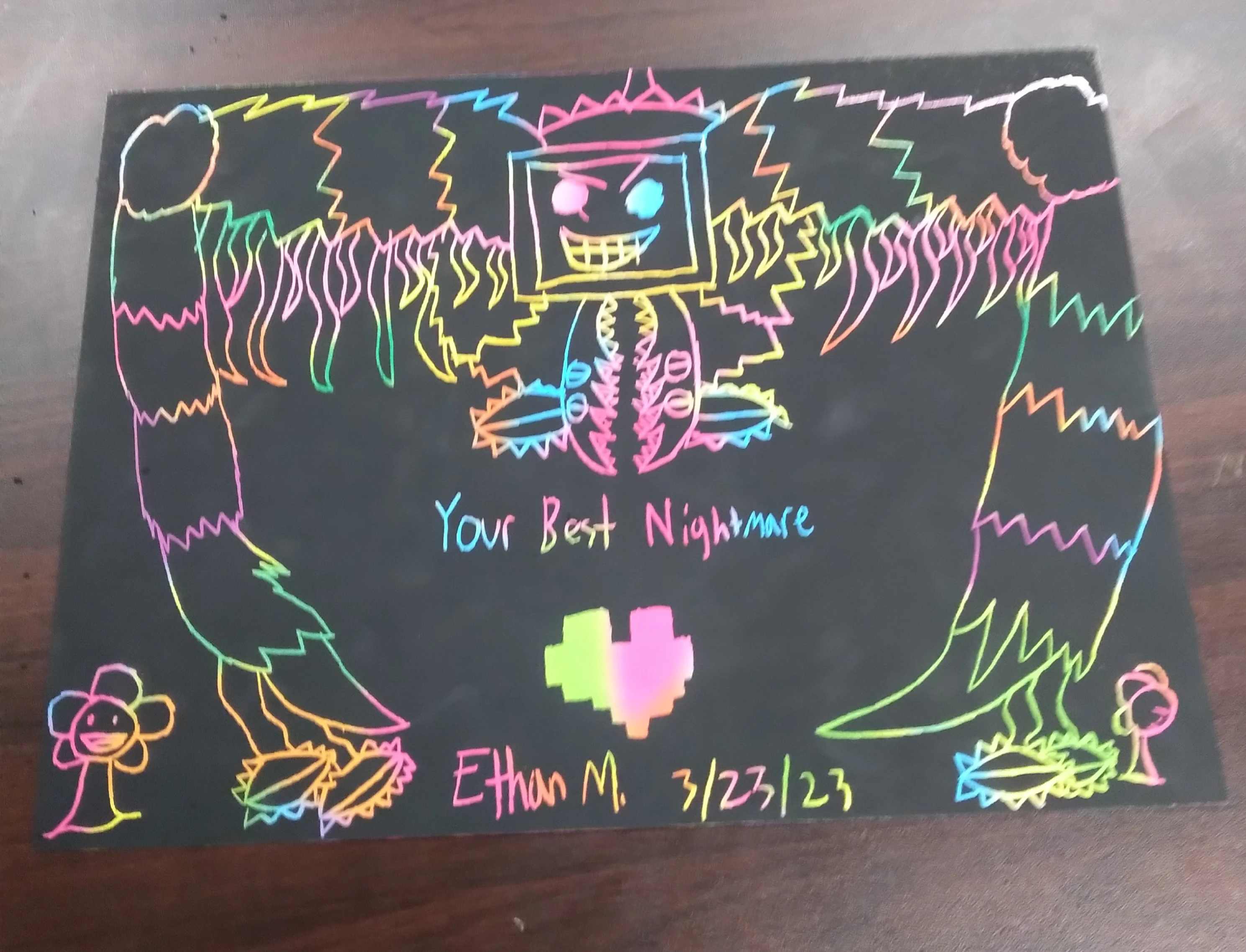 I attempted to draw Omega Flowey | Fandom