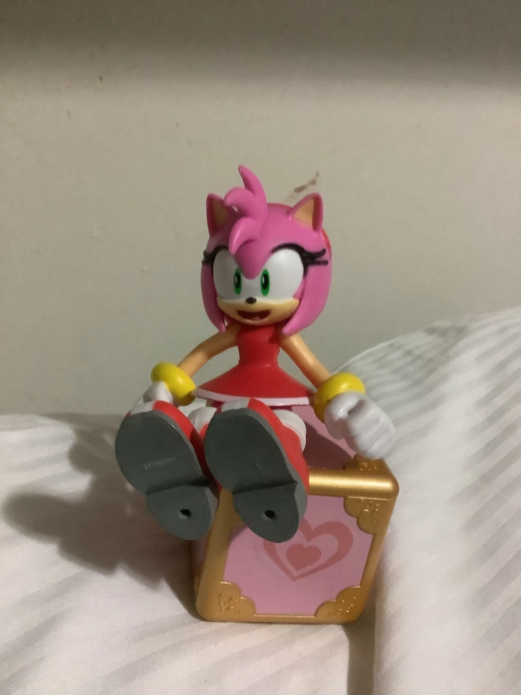 Amy rose sitting on a cube | Fandom
