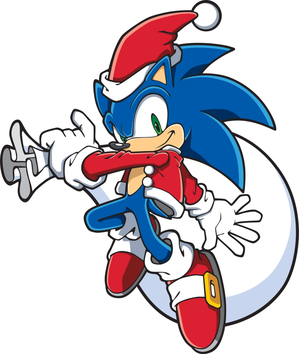 Is it too late to change the Santa Sonic artwork to this? | Fandom