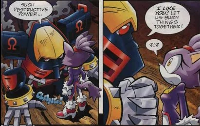 Remember when Omega tried to hit on Blaze in the Archie Comics? | Fandom