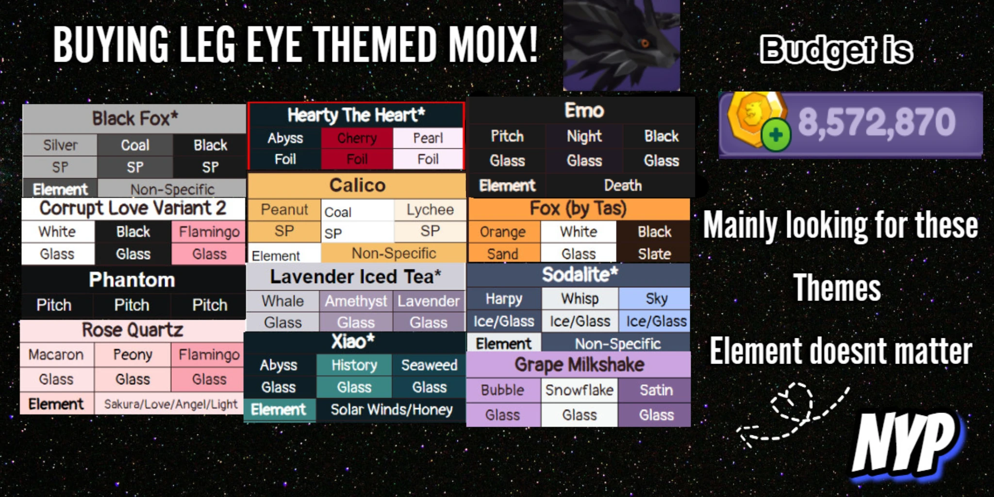 Buying Leg Eye Themed Moix | Fandom