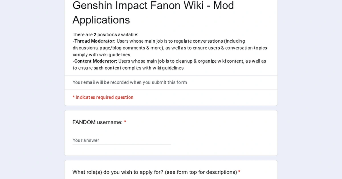 Moderator Applications | Fandom