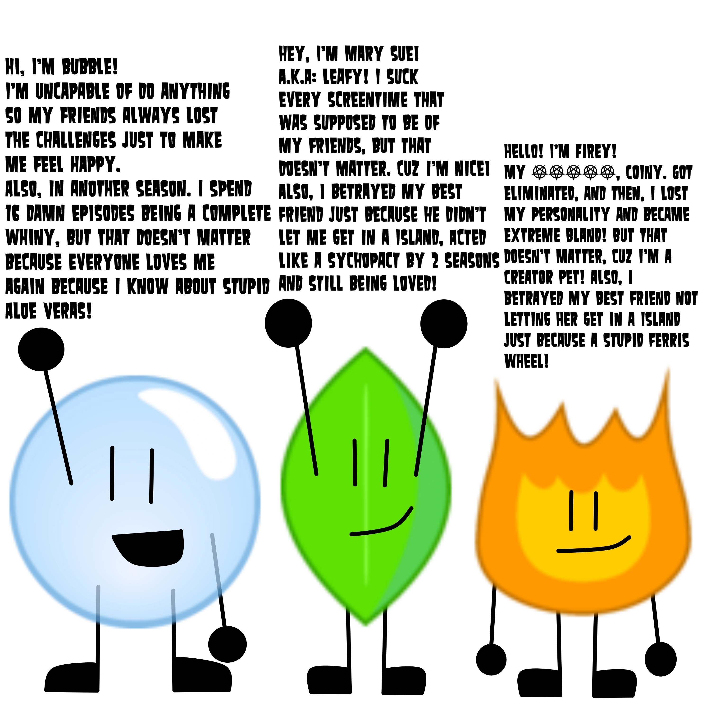 BFB characters... With a pinch of salt. | Fandom
