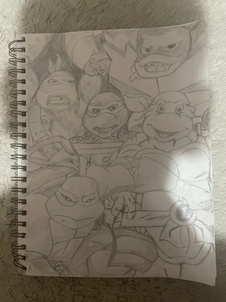 My drawing of all FIVE Teenage Mutant Ninja Turtles from five different ...