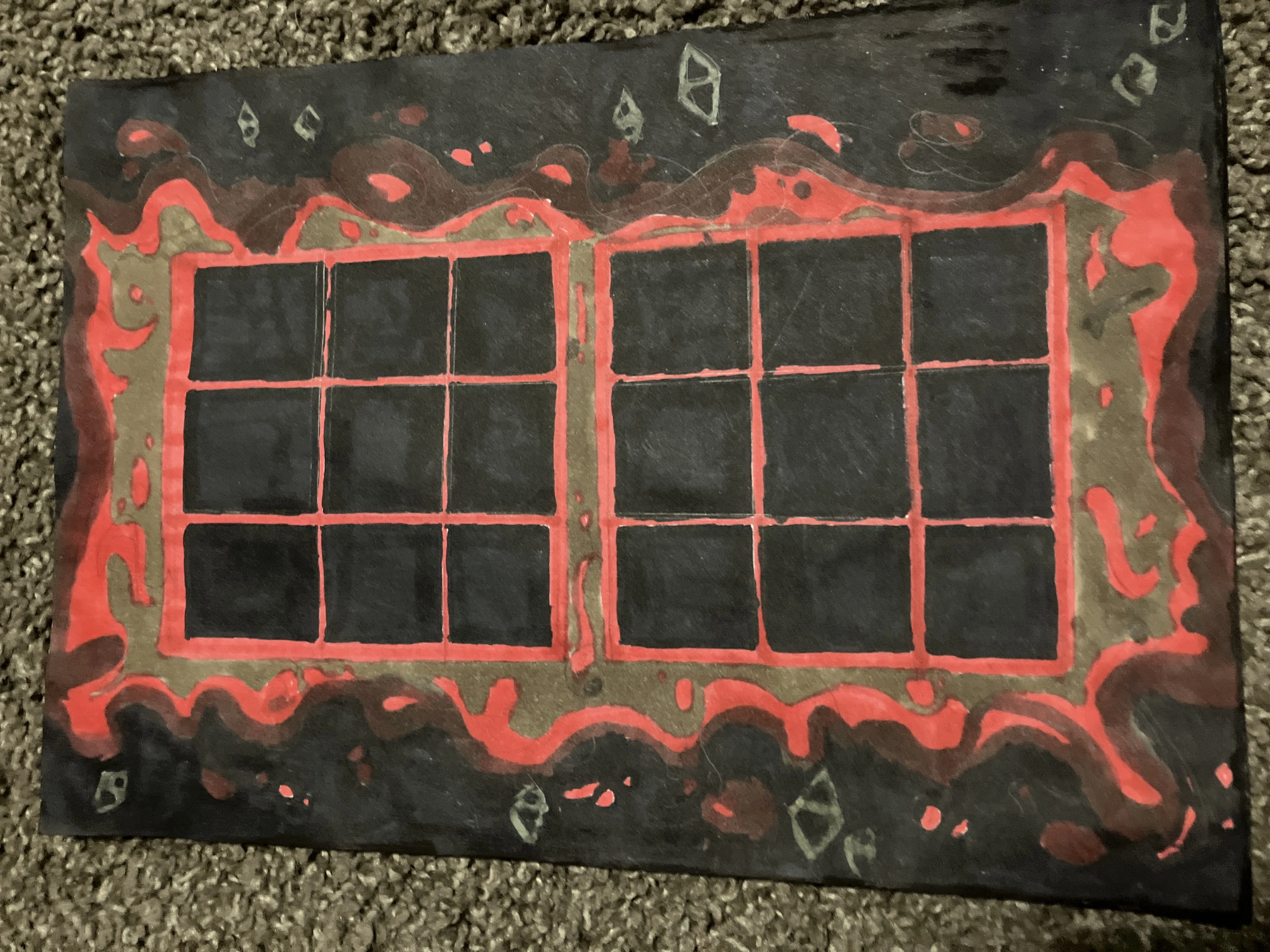 Hey yall I made a knuckle bones board for me and my friends to play on ...