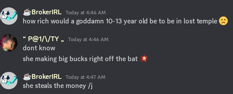 "she making big bucks right off the bat :boom:" | Fandom