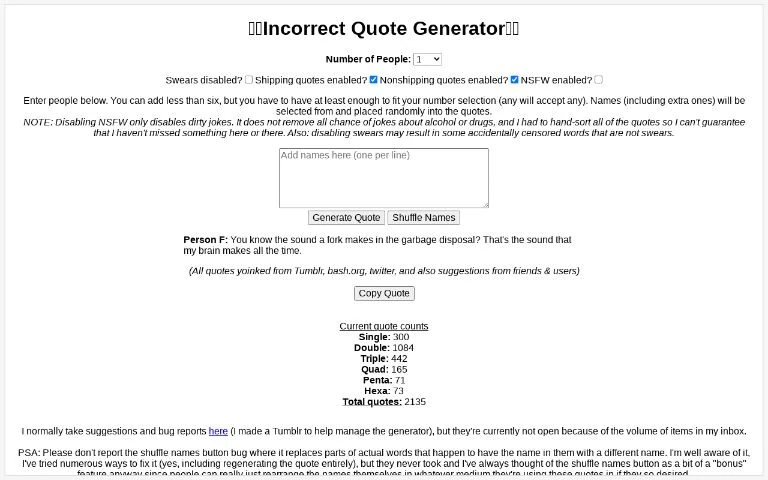 Incorrect Quote Generator | Fandom