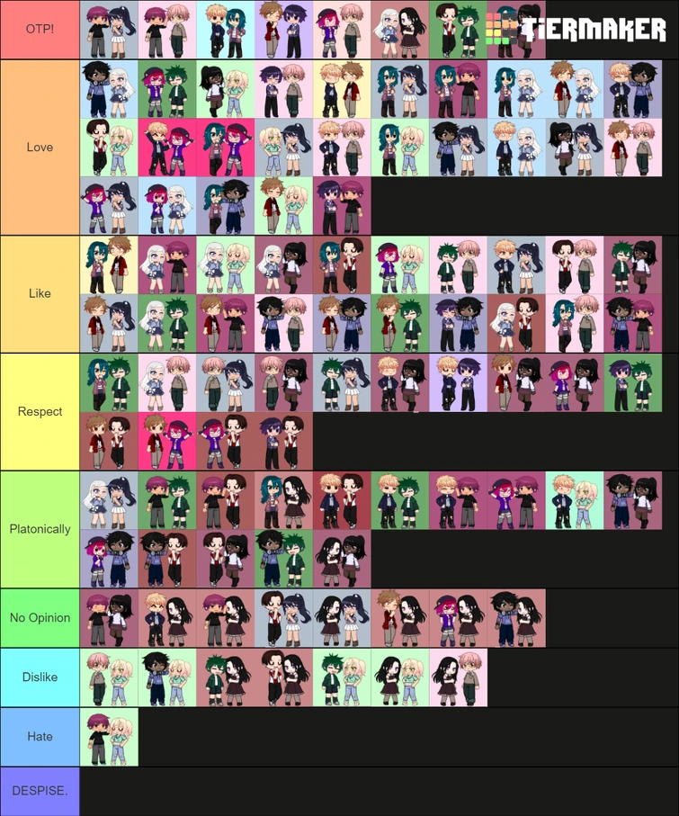 TMF ships tier list (Again but in better quality and remade) | Fandom