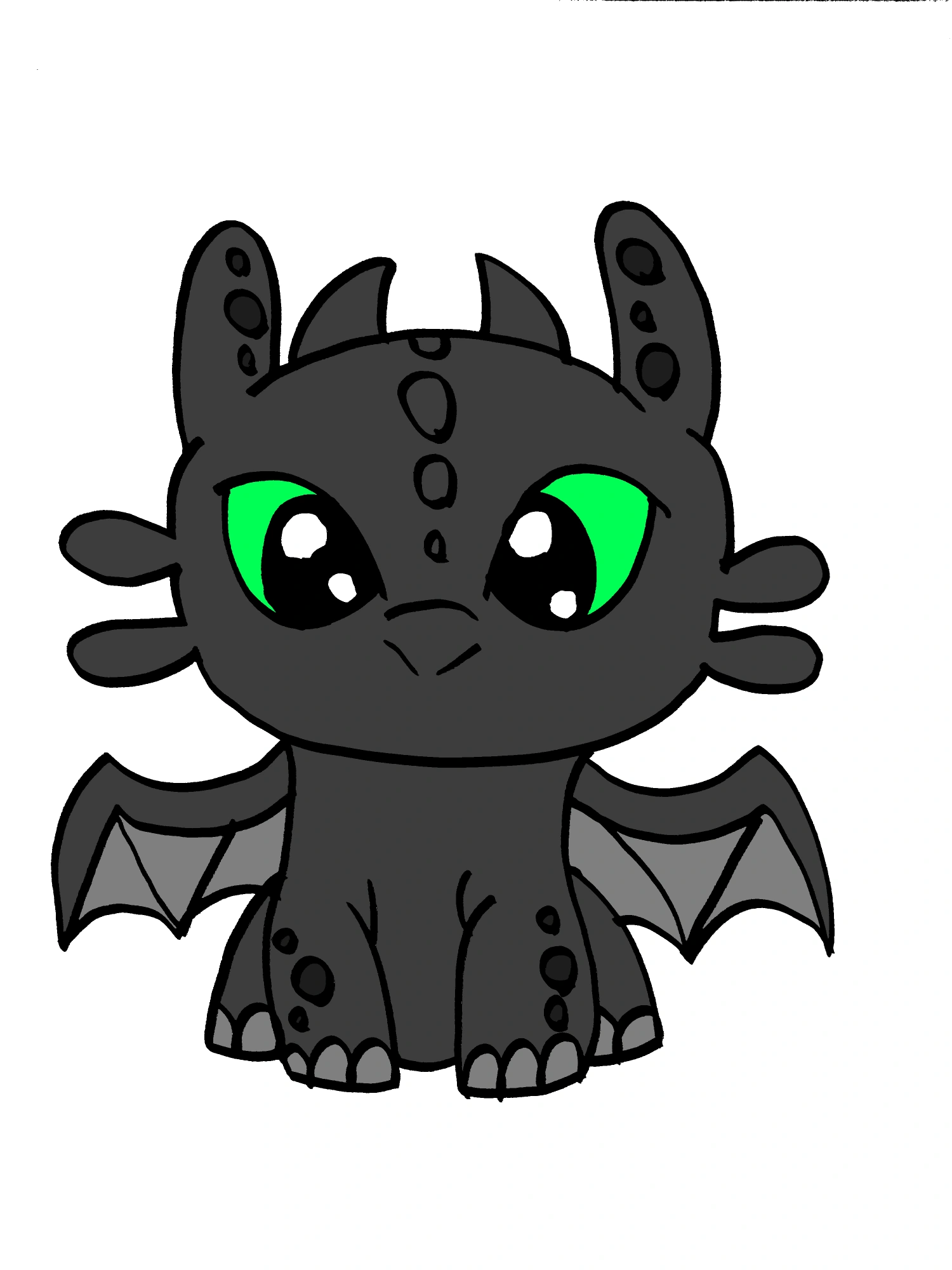 My drawing of Toothless | Fandom