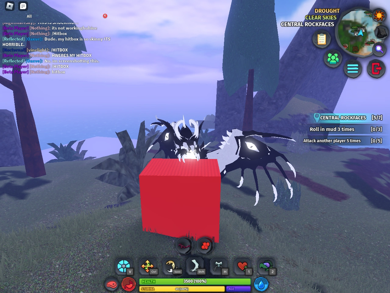 meow meow can someone show other creatures hitbox | Fandom