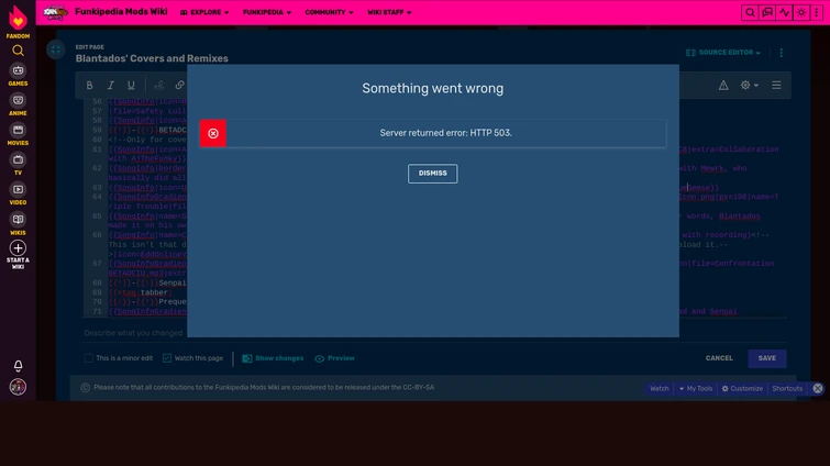 source editor not working | Fandom