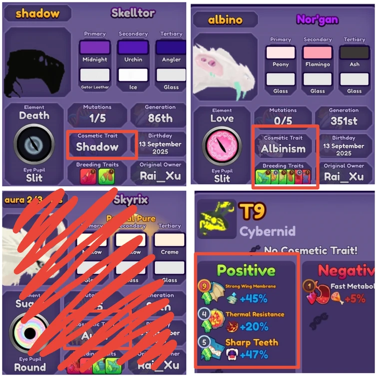Selling shadow skelltor/ albino nor'gan /racer stats pvp cybernid | Fandom