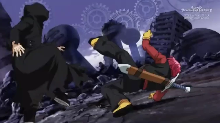 Future Gohan with his left arm back for a brief moment | Fandom